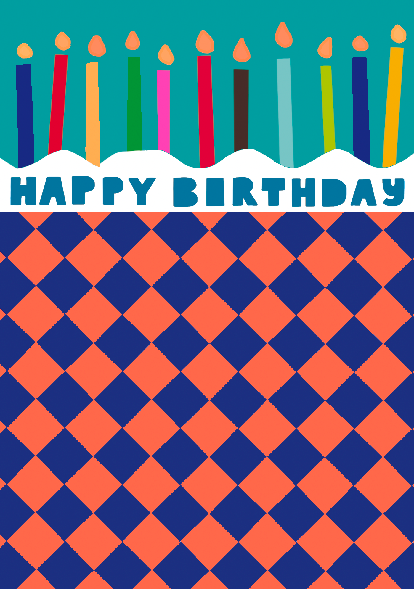 Happy Birthday Checkered | Bright and Sparkly Greeting Cards | Paper Salad