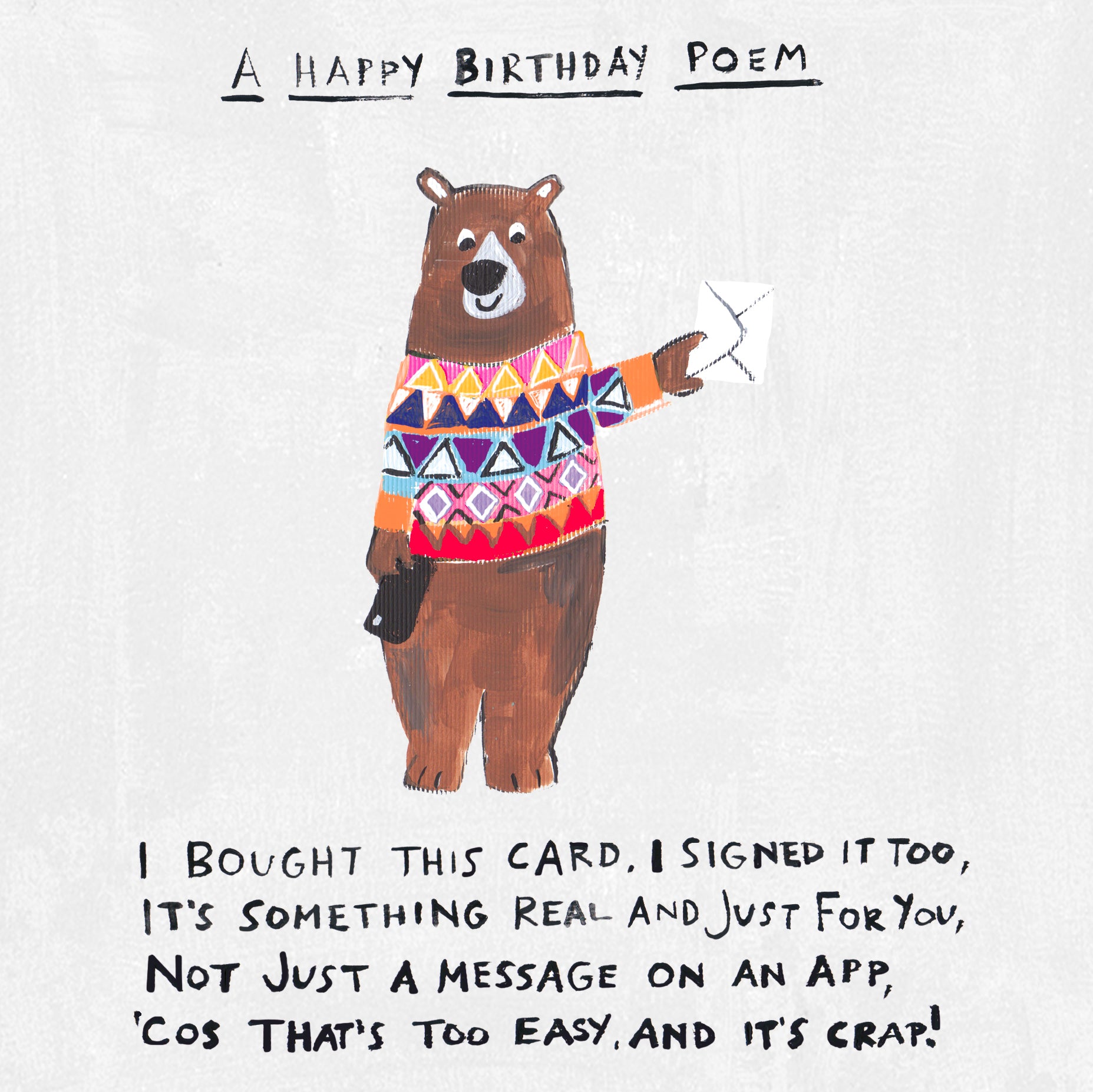 Ho-Hum Birthday Poem | Bright and Sparkly Greeting Cards | Paper Salad