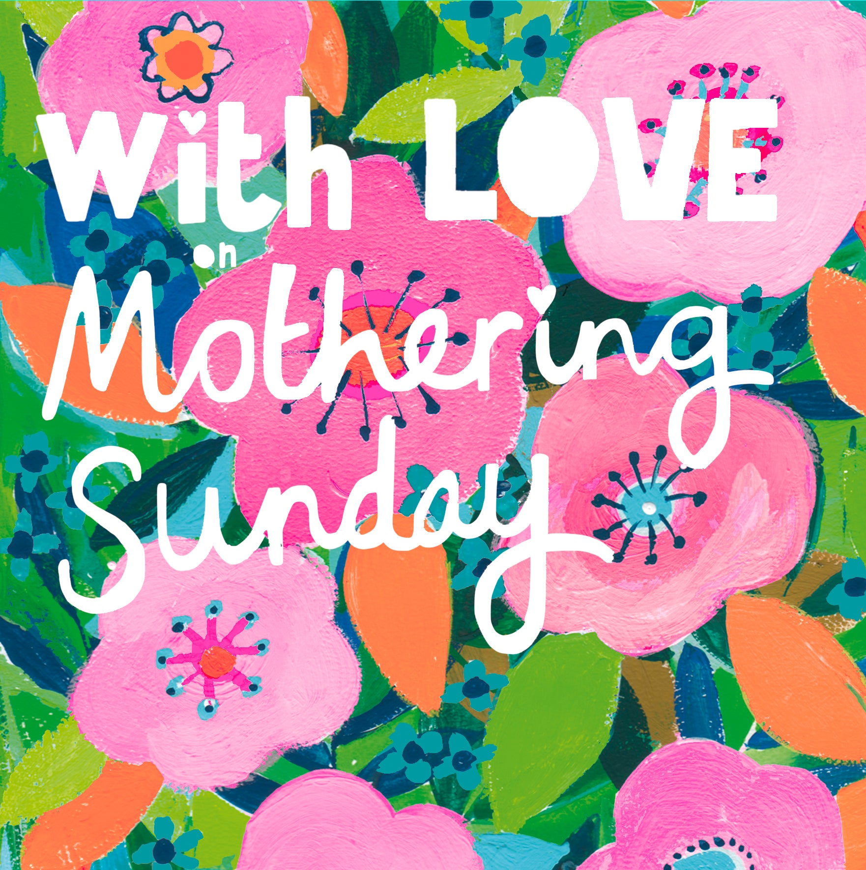 With Love On Mothering Sunday | Bright and Sparkly Greetings Cards ...