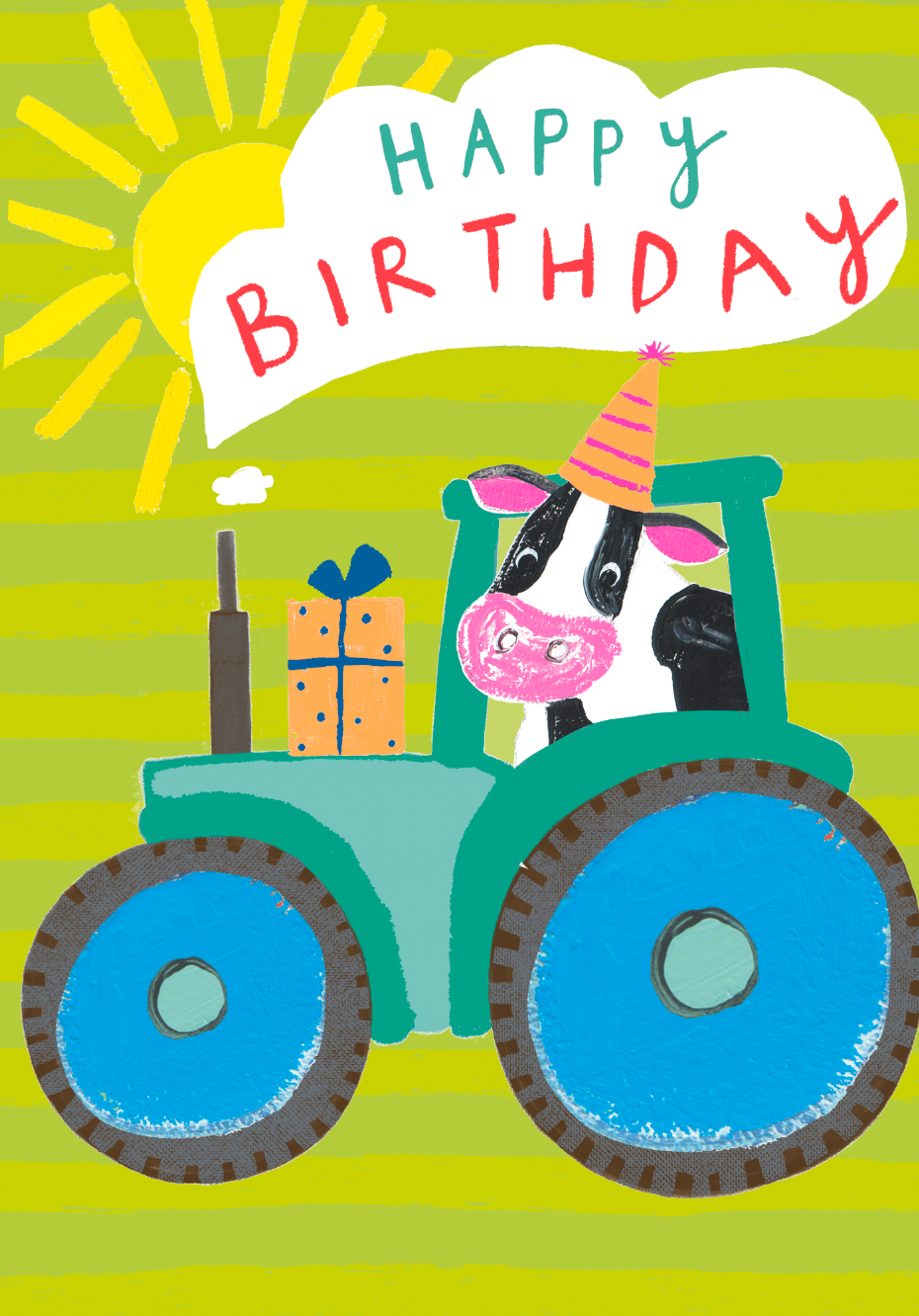 PARTY TRACTOR| Bright and Sparkly Greetings Cards | Paper Salad