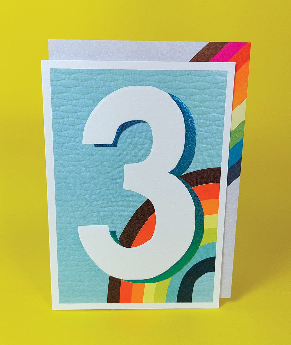 Age 3 Boy Birthday Card | Bright and Sparkly Greetings Cards | Paper Salad