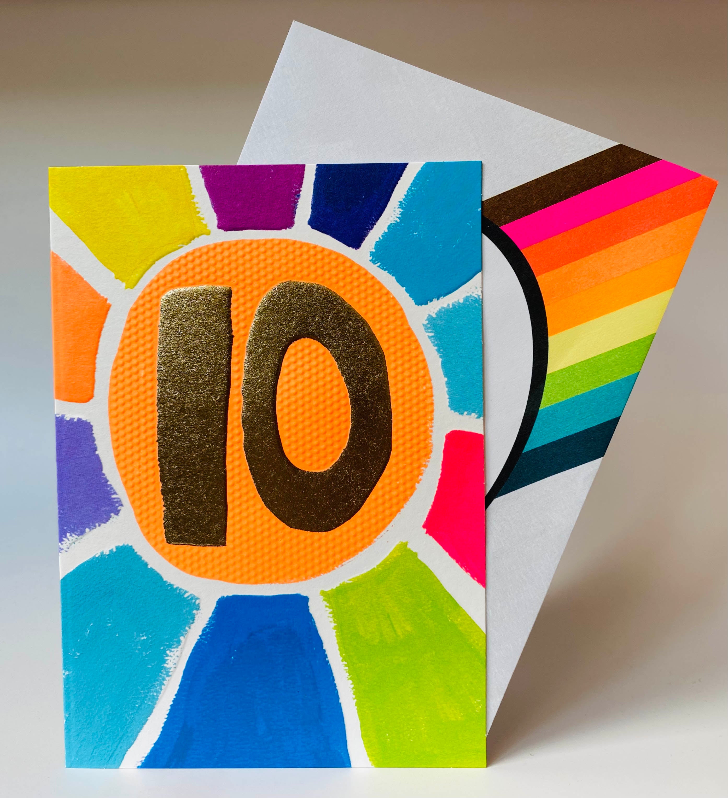 Age 10 Birthday Card | Bright and Sparkly Greetings Cards | Paper Salad